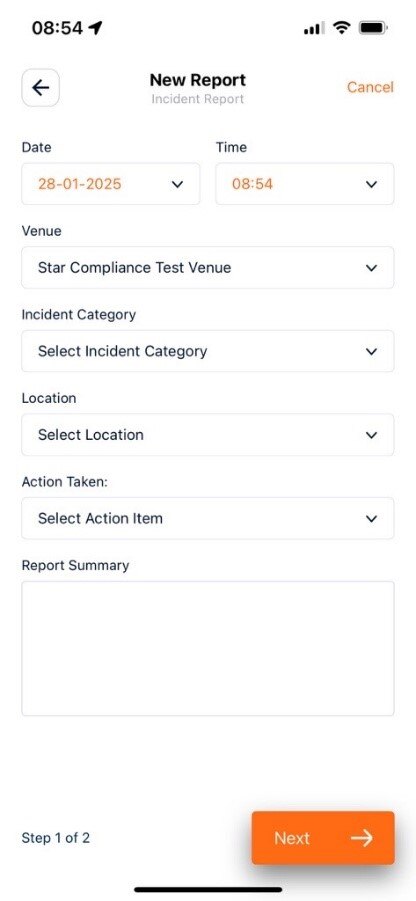 How to create an incident report (App)